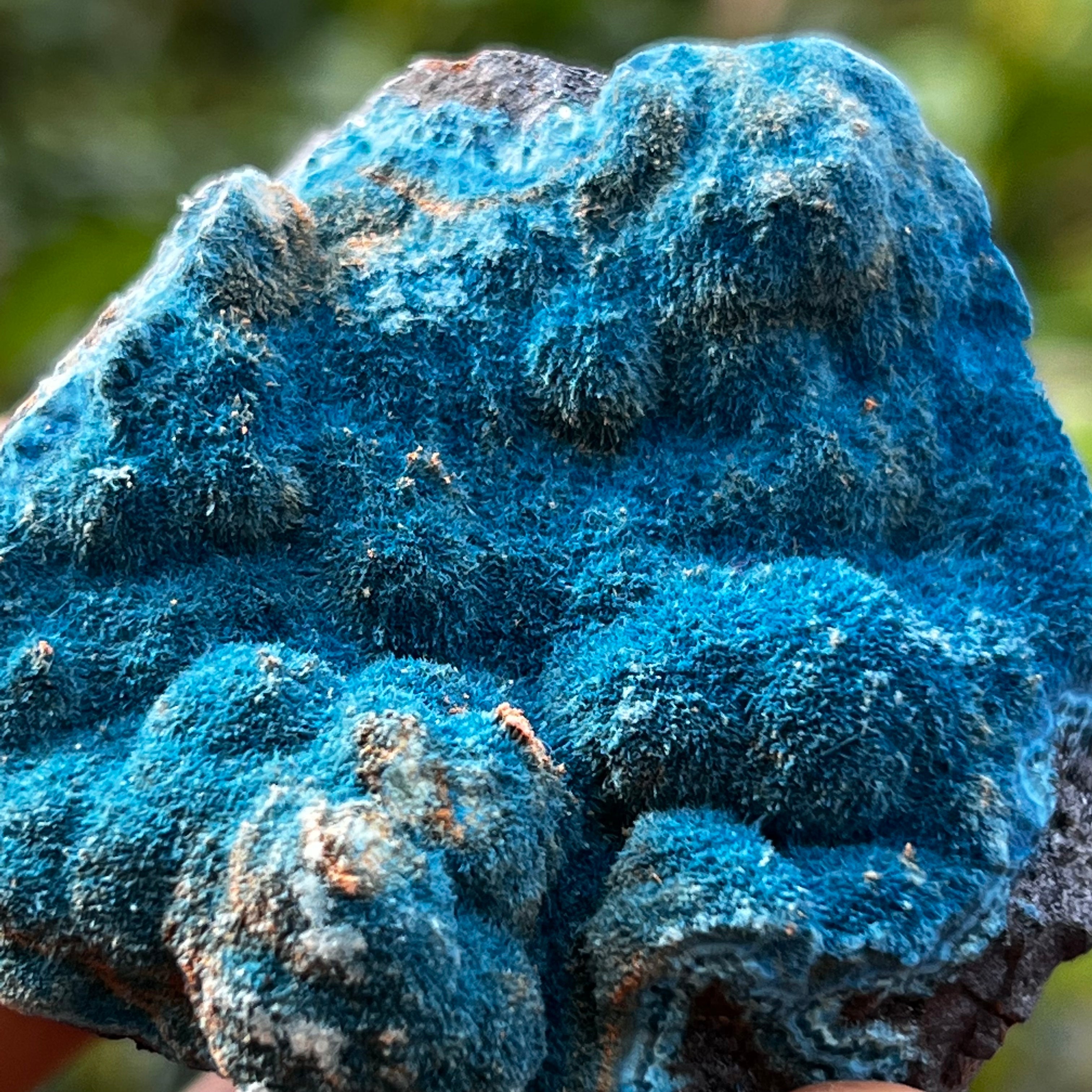 Fibrous Blue Shattuckite, Mesopotamia Copper Valley, Kunene, Namibia ...