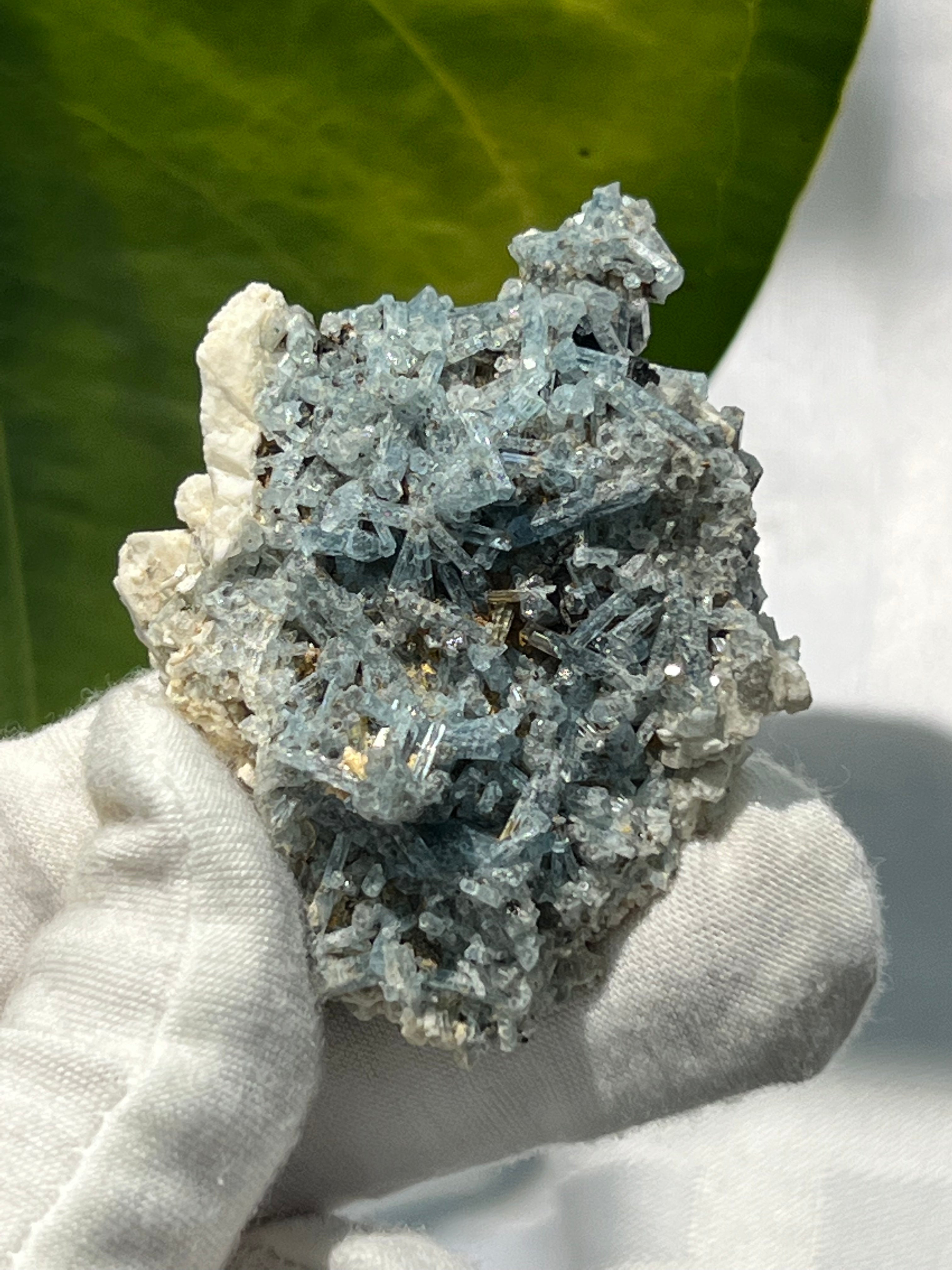 Elaborate Aquamarine Cluster on Feldspar Matrix, Mineral Specimen from ...
